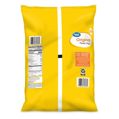 Great Value Original Flavor Potato Chips Party Size 1525 Oz