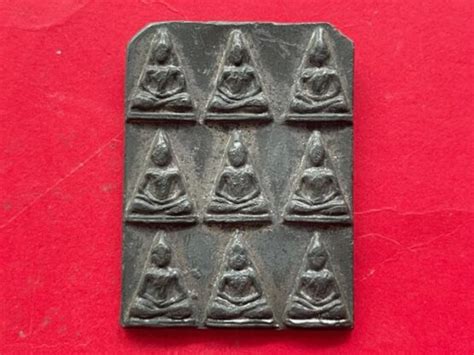 Rare Amulet Be2490 Phra Kao Nang Phaya Lead Amulet With Beautiful Condition By Lp Than First