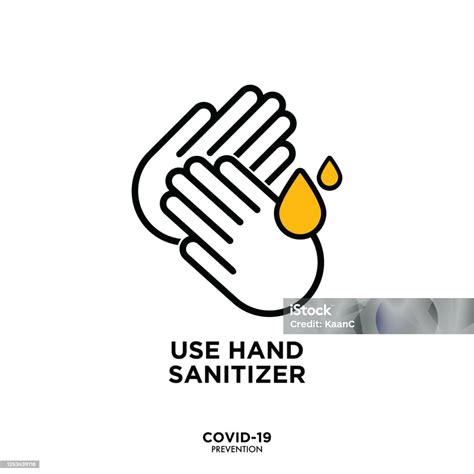 손 소독제 아이콘 스톡 일러스트레이션 코로나바이러스 또는 코비드19 예방 벡터 일러스트레이션에 대한 경고 기호 사용 손 세정제에 대한 스톡 벡터 아트 및 기타 이미지