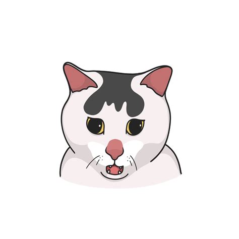 Engraçado Gato Meme Adesivo Ilustração 45847335 Png