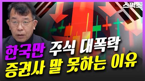 핫토막 증권사가 말해주지 않는 주식 대폭락의 진짜 이유 김종대 주식 부양책에도 시총 148조 증발 대만에 추월당한 한국” 한국 주식만 떨어진 이유 Youtube