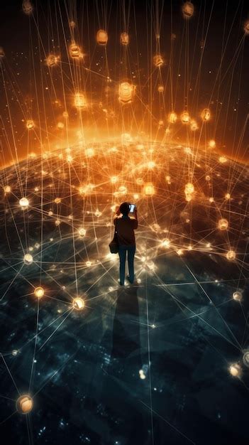 Premium Ai Image Social Networking Interconnection Generative Ai