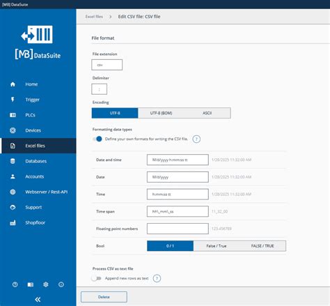 Csv Files Formats Special Characters Encodings Mb Datasuite