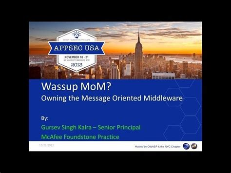 Free Video Owning The Message Oriented Middleware Security Analysis And Attacks From Owasp