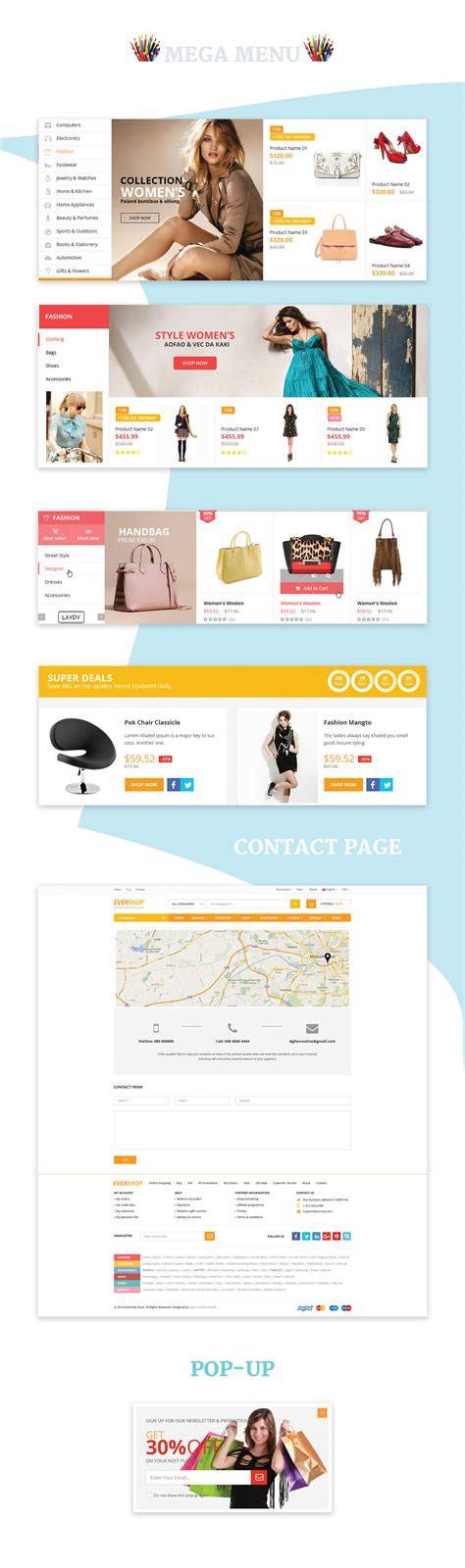Evershop Ecommerce Website Template On Behance