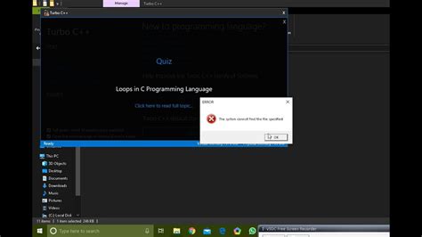 How To Fix The System Cannot Find The File Specified 100 Solve TurboC