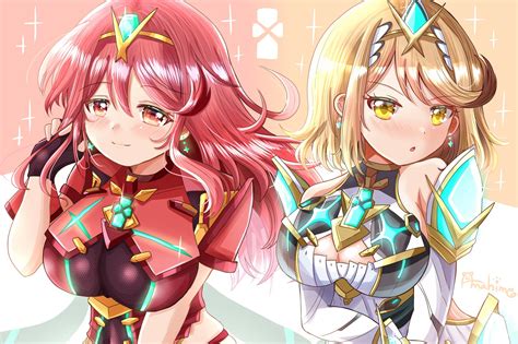 Pyra And Mythra Xenoblade Chronicles And 1 More Drawn By Amahime