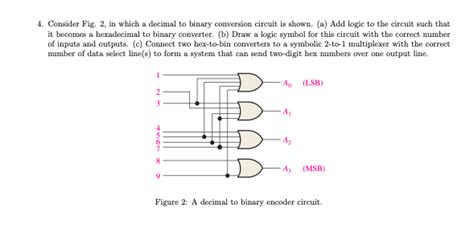 Solved 4 Consider Fig 2 In Which A Decimal To Binary
