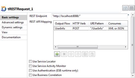 Configuring The Trestrequest Component Talend Components For Jobs Help