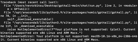 Macos Cannot Run The In The Python · Issue 212 · Nomic Aigpt4all · Github