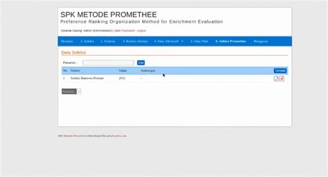 Download Source Code Aplikasi Spk Metode Promothee Dengan Php