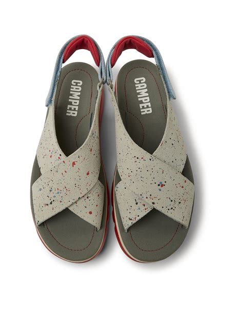 Camper Oruga K200157 039 Grey Sandals For Women