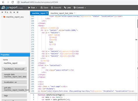 jsreport error extra line showing after table data break into second