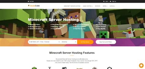 Free Minecraft Server Hosting Scalacube Topserver Network