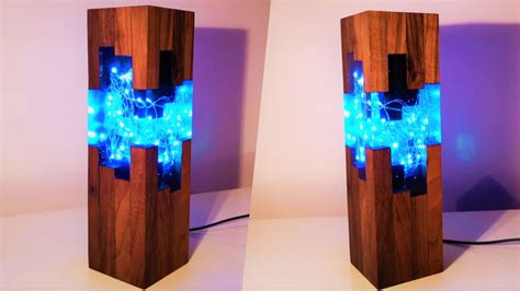 Handmade Blue Epoxy Resin Night Lamp Resin Art Youtube