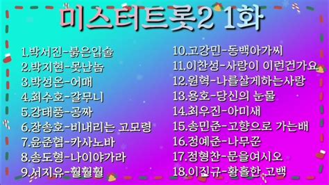 미스터트롯2 1화예선곡 전곡듣기🎧 Youtube