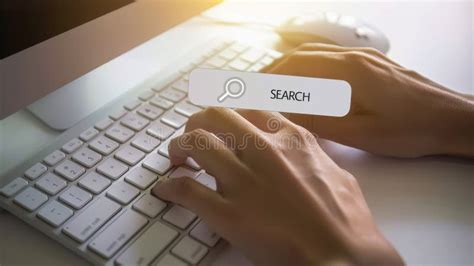 hands on computer keyboard ai generated stock image image of screen