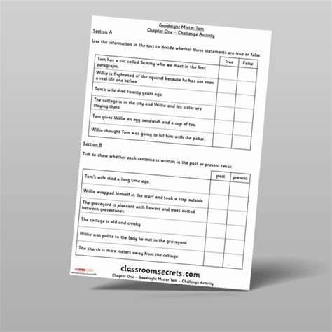 Ks2 Goodnight Mister Tom Chapter 1 Whole Class Guided Reading Pack