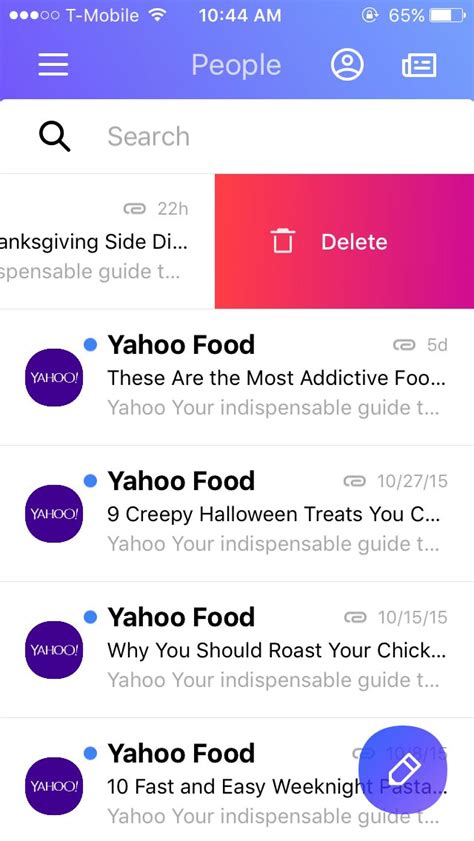 Yahoo Slide Delete In 2024 Mobile App Mobile Ui Halloween Treats