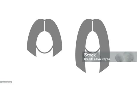 짧고 긴 이발 여성 모발 건강 뷰티 살롱 헤어 케어 머리 확장 착색 실루엣 소녀 얼굴 벡터 로고 격리 가발에 대한 스톡 벡터 아트 및 기타 이미지 Istock