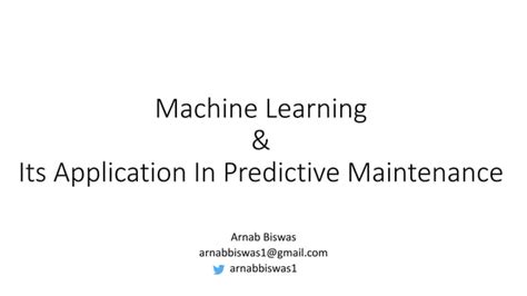 Machine Learning And Predictive Maintenance Pptx