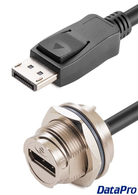 Ip67 Waterproof Displayport Panel Mount Extension Cable Datapro