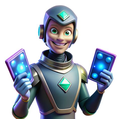 Smiling 3d Robot Boy With Cards 56767029 Png