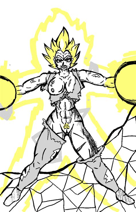 Rule 34 Blonde Hair Dragon Ball Dragon Ball Z Female Female Vegeta Final Flash One Color