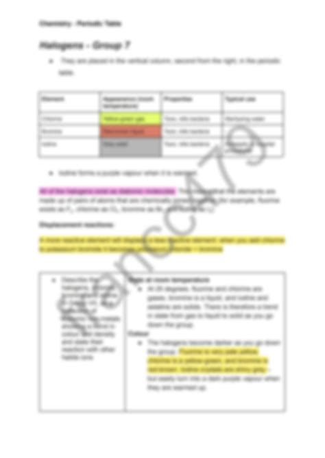 SOLUTION Cambridge Igcse Chemistry 9 Periodic Table Studypool