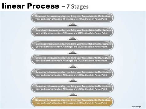 Flow Ppt Template Linear Process 7 Power Point Stage Business Management Po