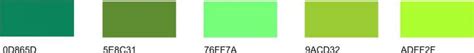 Groene Kleurnamen Alle Tinten Met Hex En Rgb Codes Tekenblog