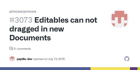 Editables Can Not Dragged In New Documents · Issue 3073 · Pimcorepimcore · Github