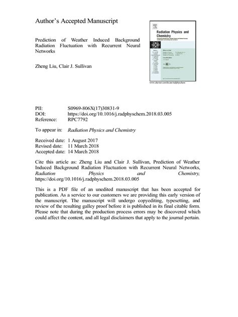 Prediction Of Weather Induced Recurrent Neural Networks Pdf Applied