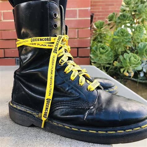Queercore Shoelaces Queer Punk Revolution Screenprinted Lgbt Pride