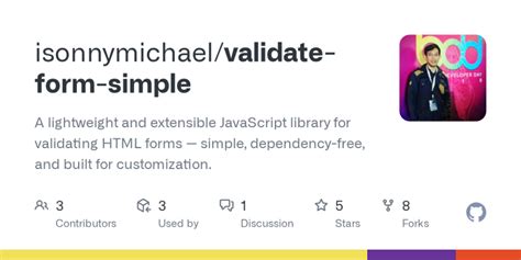 Github Isonnymichaelvalidate Form Simple A Lightweight And