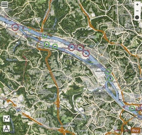 Ohio River Mile 1 To Mile 12 Marine Chart Usu37oh001 Nautical