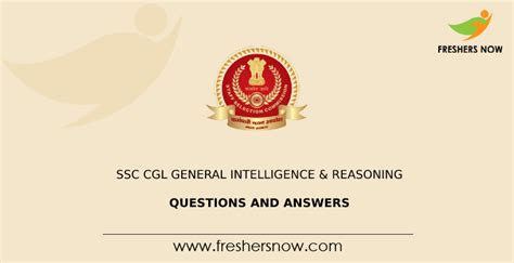 Ssc Cgl General Intelligence And Reasoning Questions And Answers