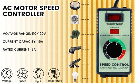 Ac Motor Speed Controller 110 120v 15a 4000w Motor Speed Regulator Precise Variable Speed