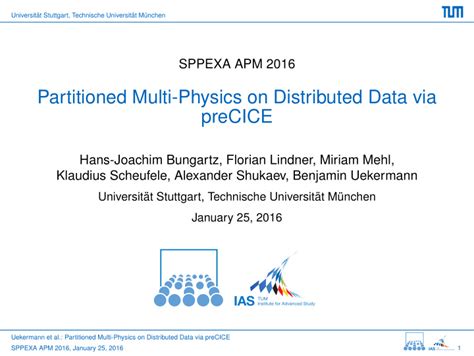 Ppt Partitioned Multi Physics On Distributed Data Via Precice Powerpoint Presentation 949798