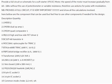 Solved Provide A Full Circuit Or Schematic For A Soft Chegg Com