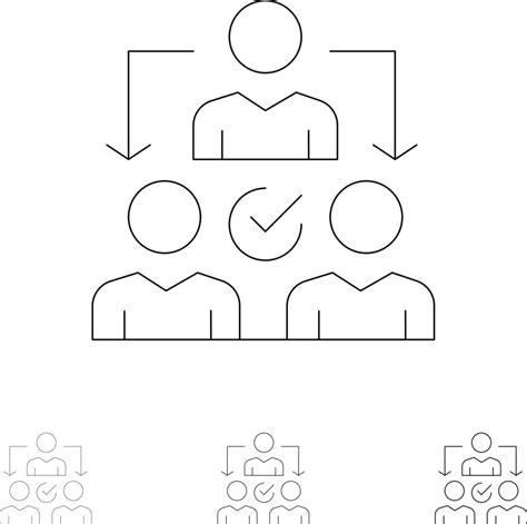 Assignment Delegate Delegating Distribution Bold And Thin Black Line