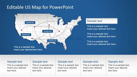 Professional PowerPoint Map Of US SlideModel
