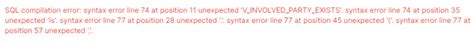 Error In Sp While Translating From Oracle To Snowflake Stack Overflow