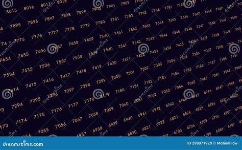 Patterned Grid Of Random Numbers On Black Background Stock Footage Video Of Sequencing
