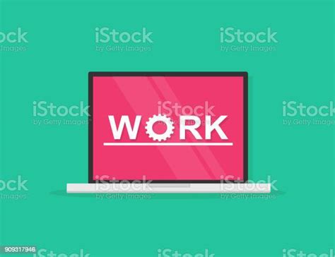 추상적인 그래프 통계 벡터 일러스트 레이 션을 분석 하는 컴퓨터에서 작업 프리랜서의 개념 직장에 손과 분석 작업 노트북 화면 상단 보기 비즈니스 벡터 일러스트 레이 션