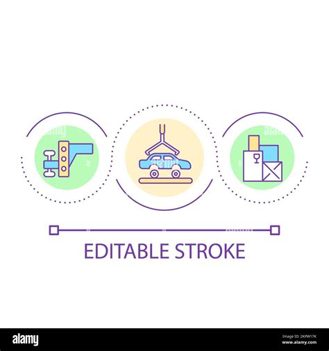 Automotive Industry Loop Concept Icon Stock Vector Image And Art Alamy