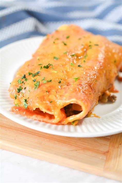 Easy Cheesy Ground Beef Enchiladas Sweet Peas Kitchen