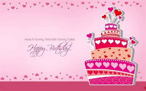 Download Cute Pink Birthday Wallpaper