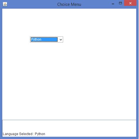 Java Program To Create A Choice Menu To Select An Item Sanfoundry