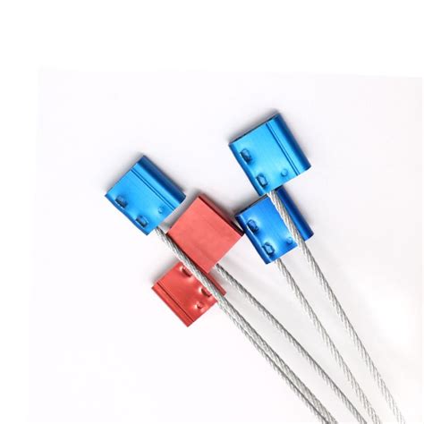 25mm X 1000mm Car Seal Lock Galvanised Steel Cable Car Seal Red